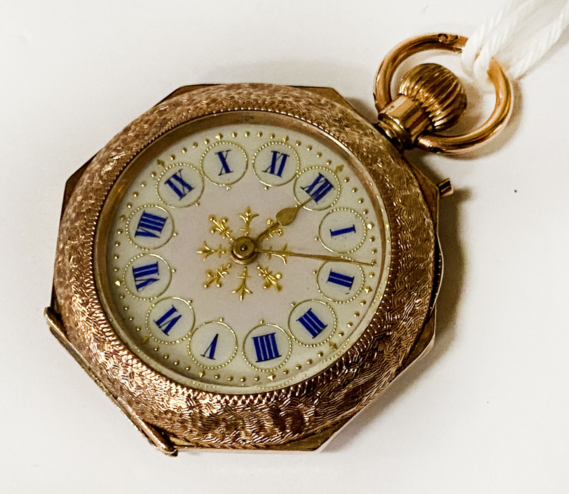 9CT GOLD & ENAMEL POCKET WATCH - Southgate Auction Rooms