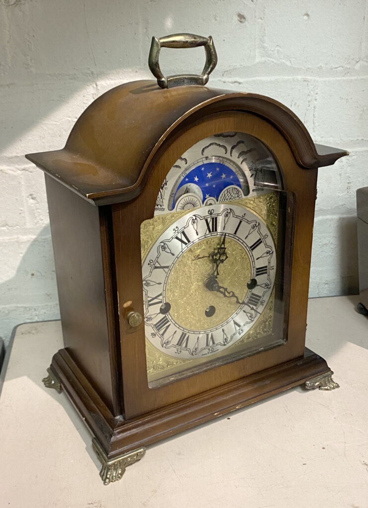 MOONPHASE MANTLE CLOCK 29.5CMS (H) APPROX - Southgate Auction Rooms