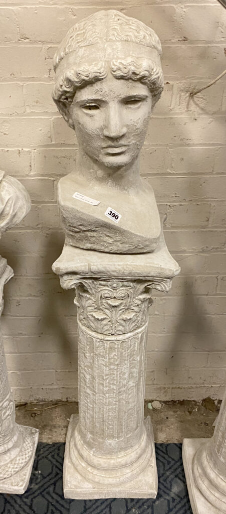 APOLLO BUST ON COLUMN - Southgate Auction Rooms