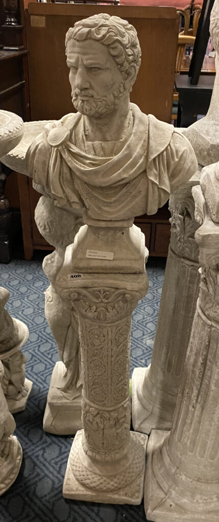 SMALL BUST ON COLUMN - Southgate Auction Rooms