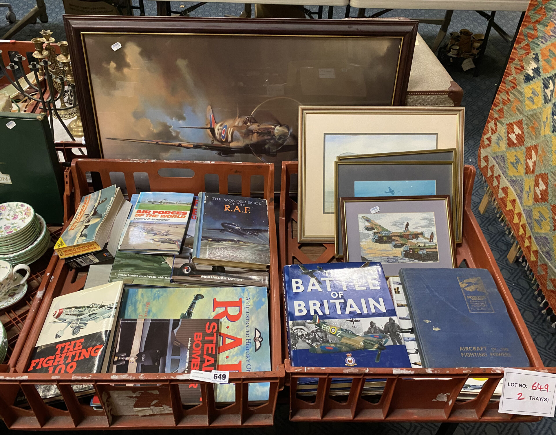 FRAMED SPITFIRE PRINTS & BOOKS & CROSS STITCH PICTURES - Southgate ...