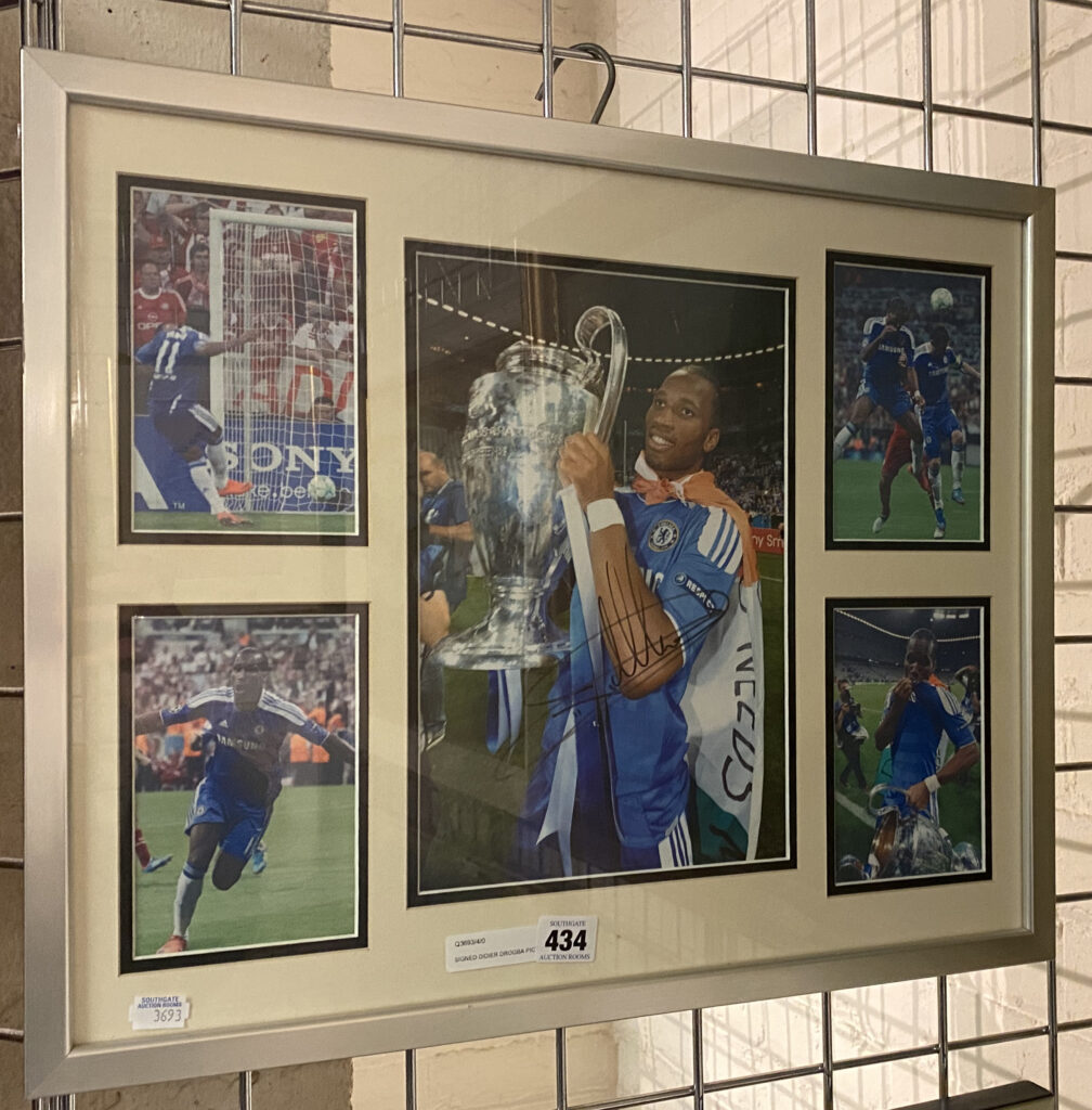SIGNED DIDIER DROGBA PICTURE WITH C.O.A - Southgate Auction Rooms