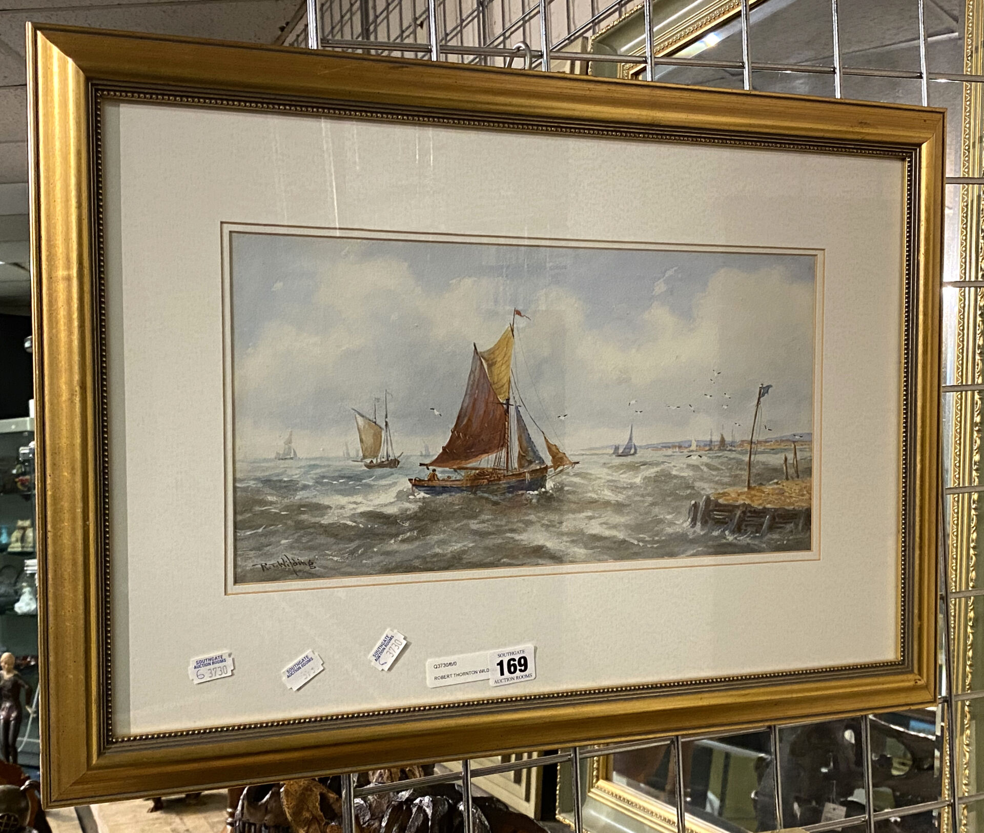 ROBERT THORNTON WILDING (BRITISH 1890 - 1928) WATERCOLOUR OF SEA SCENE ...