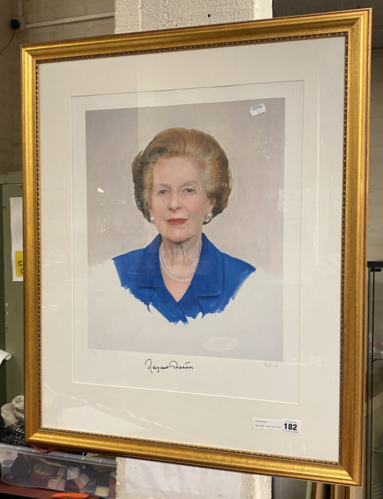 MARGARET THATCHER PRINT - SIGNED WITH C.O.A - Southgate Auction Rooms