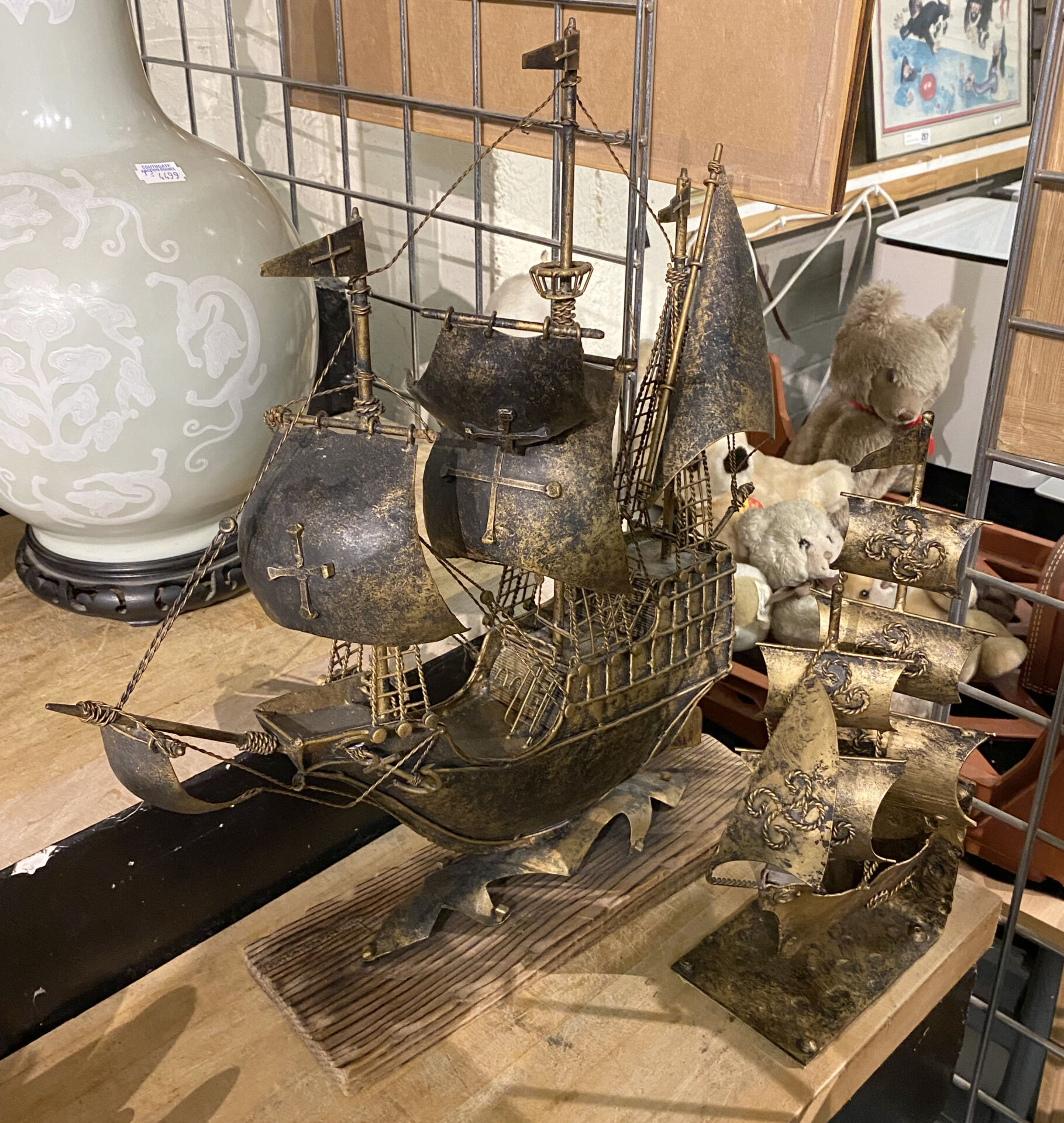 TWO METAL SHIP MODELS - Southgate Auction Rooms