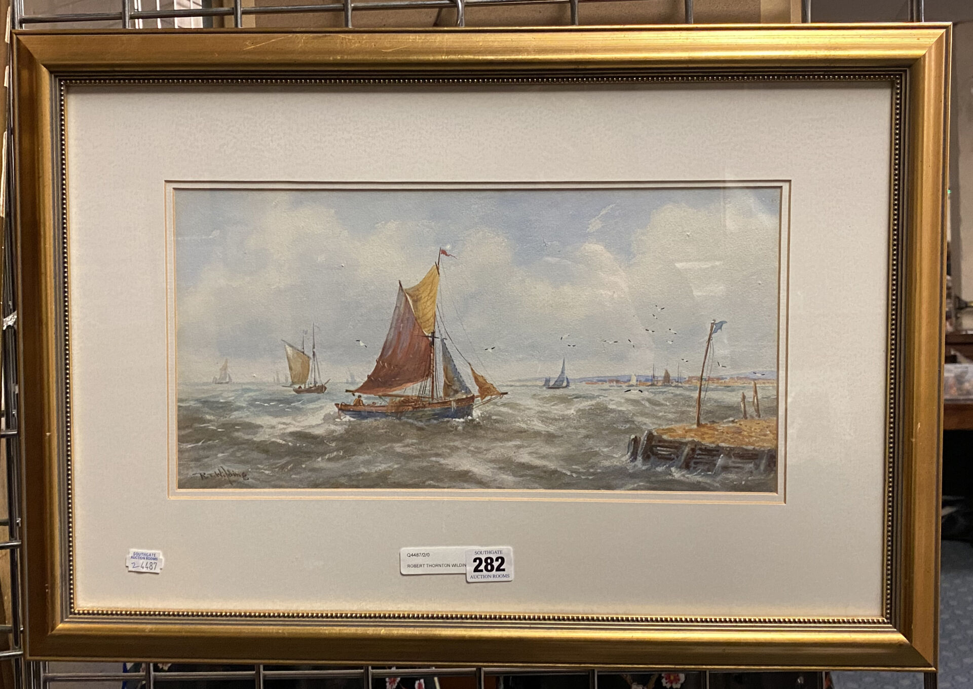 ROBERT THORNTON WILDING (BRITISH 1890-1928) WATERCOLOUR OF SEA SCENE ...