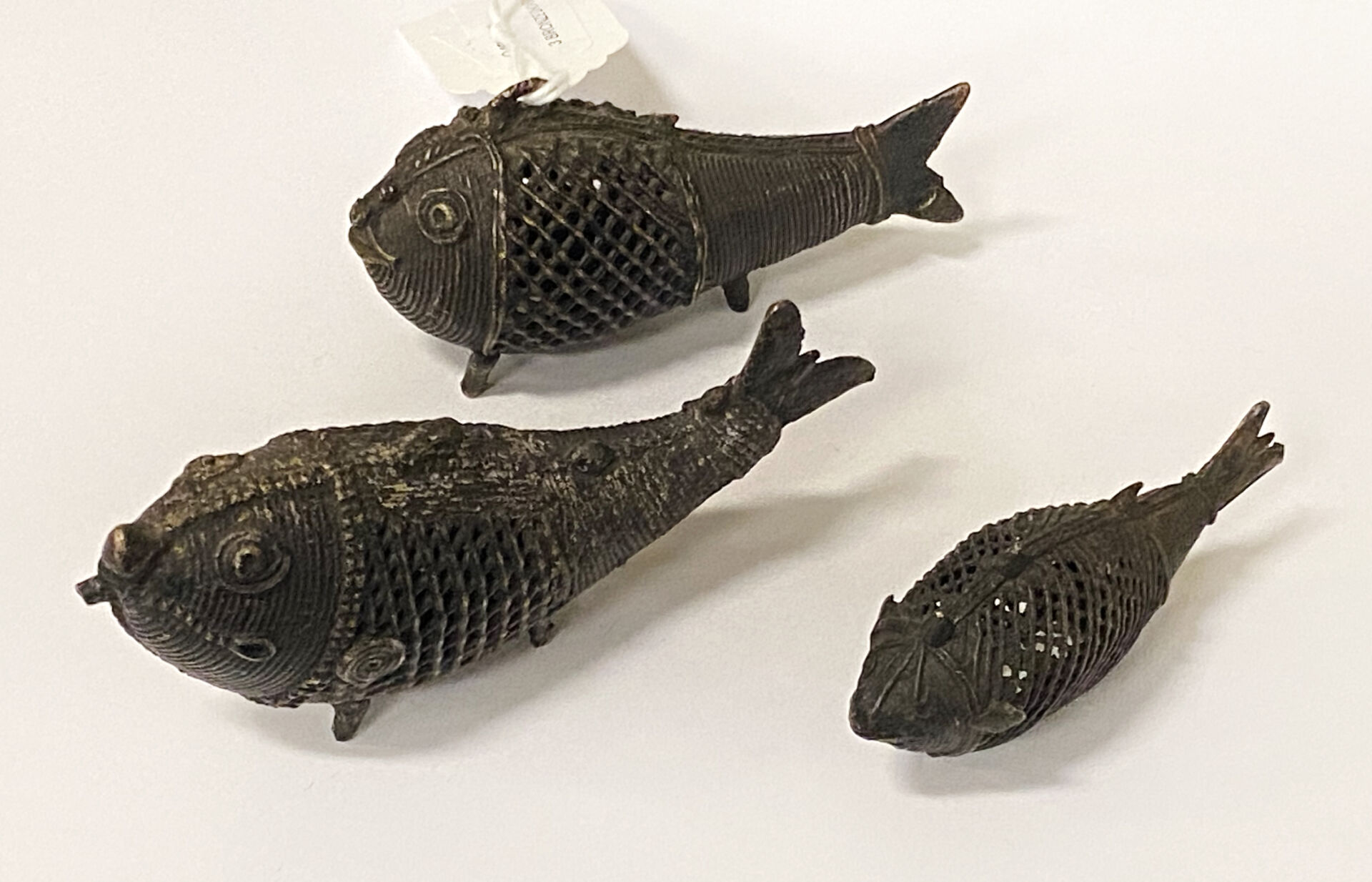 3 BRONZE DHOKRA FISH - Southgate Auction Rooms
