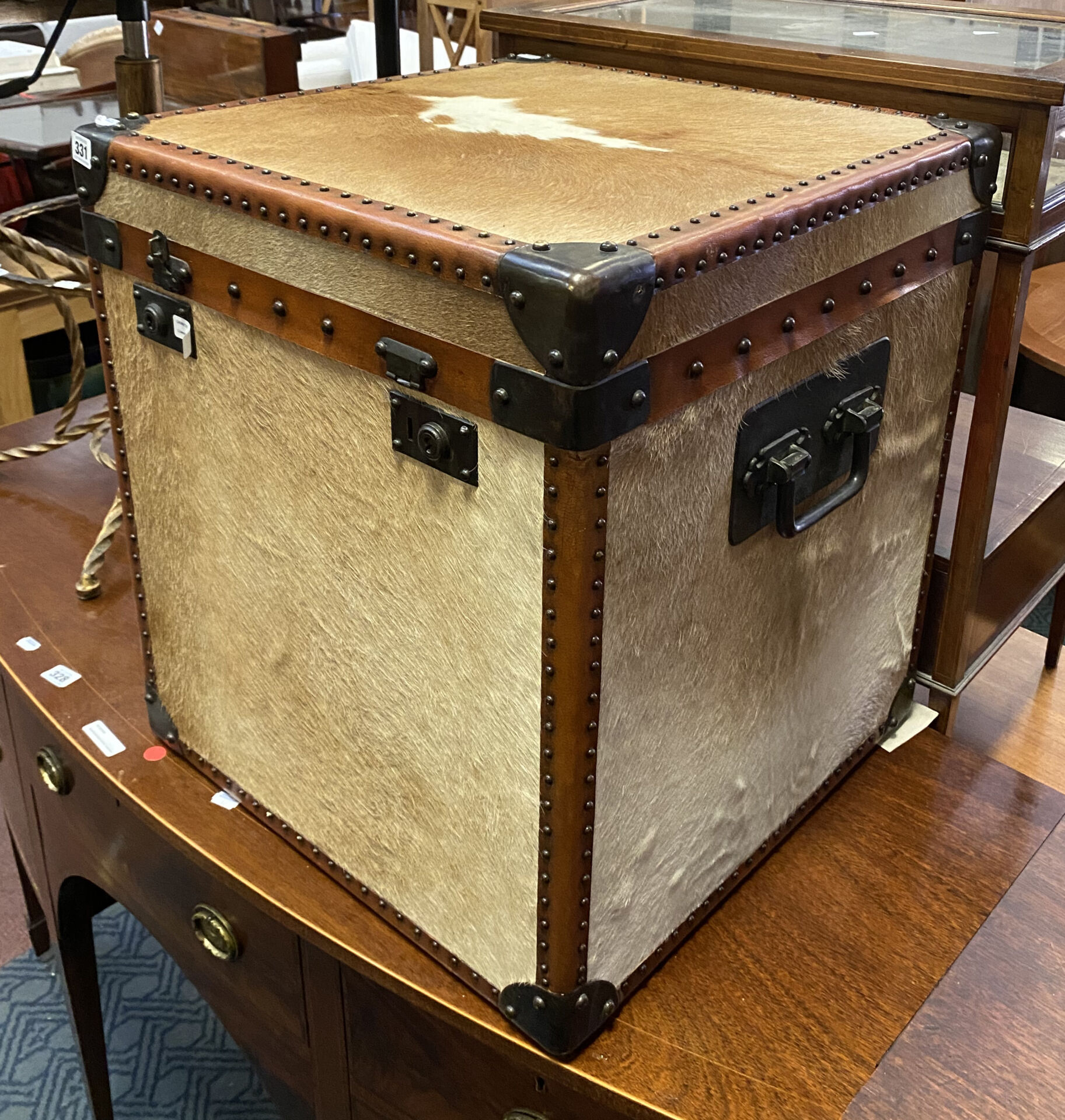 COWHIDE BOX - Southgate Auction Rooms