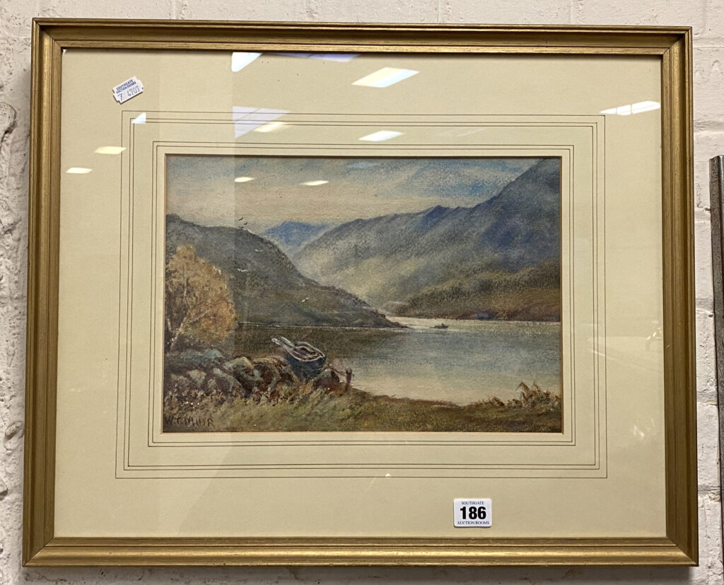 WILLIAM TEMPLE MUIR WATERCOLOUR - DUNCAN - Southgate Auction Rooms