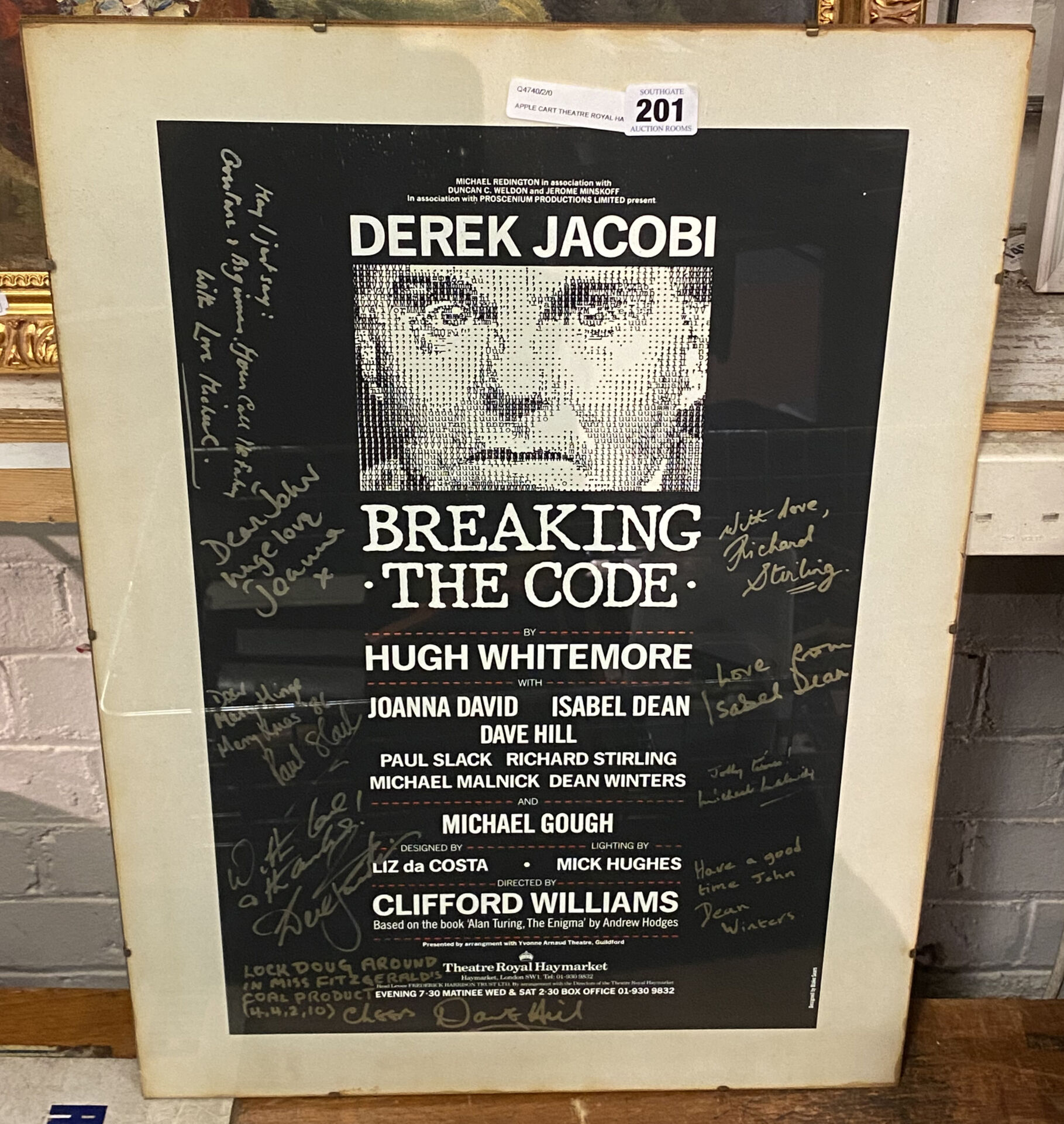 ''DEREK JACOBI BREAKING THE CODE'' THEATRE ROYAL HAYMARKET POSTER ...