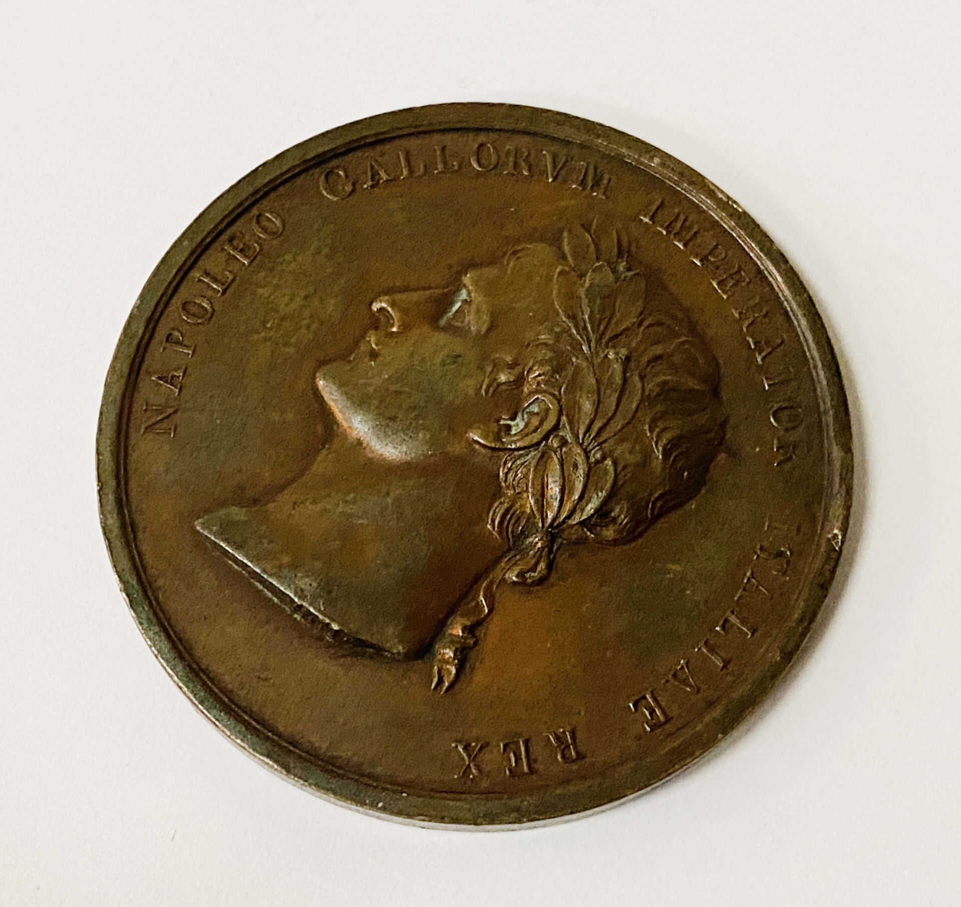 FRANCE NAPOLEON BRONZE MEDAL 1805 CORONATION OF NAPOLEON AS KING OF ...