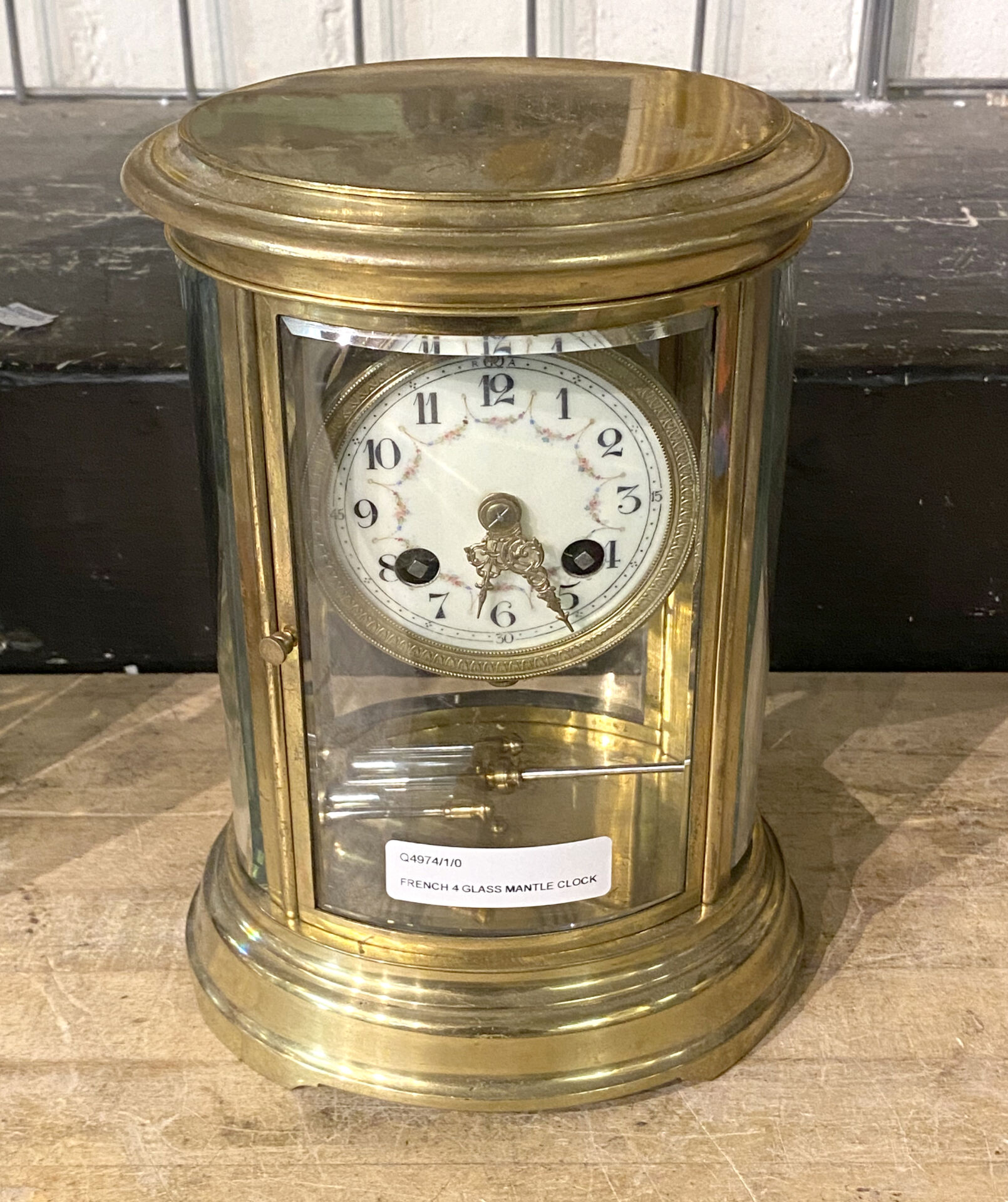FRENCH 4 GLASS SECTIONED MANTLE CLOCK - Southgate Auction Rooms