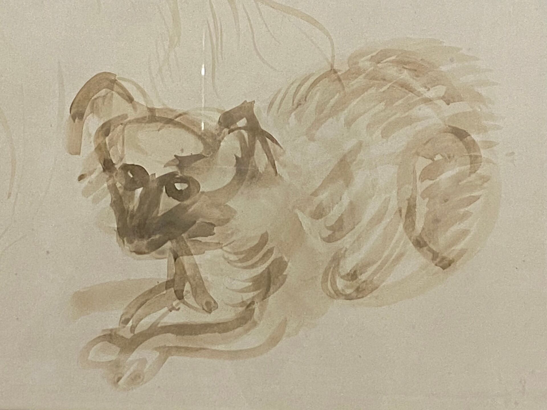 RAOUL DUFY (FRENCH 1877 -1953) WATERCOLOUR ON PAPER ''TWO DOGS'' SIGNED ...