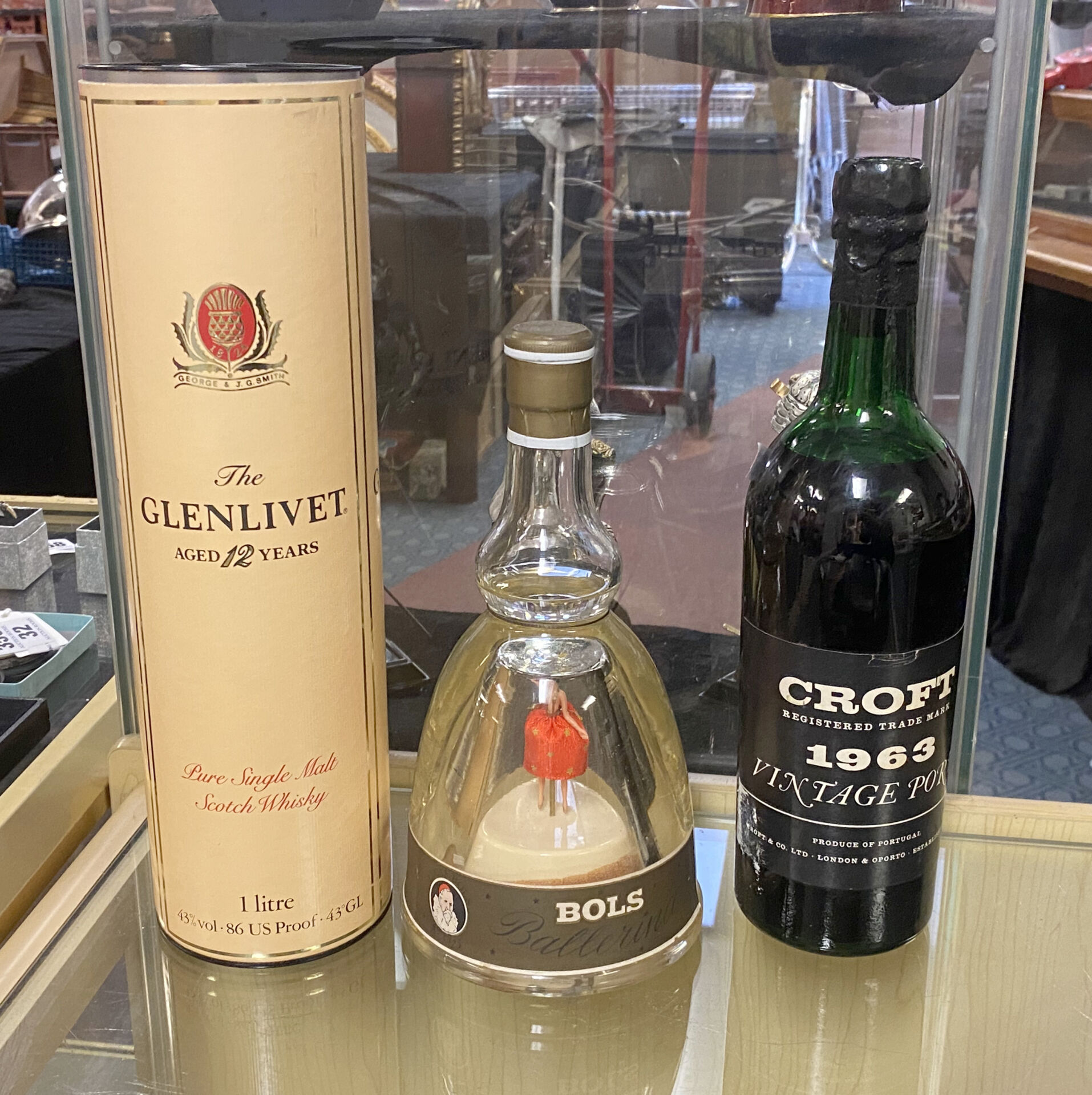 3 BOTTLES OF ALCOHOL - 1 X BOLS LIQUEUR (BALLERINA BOTTLE 1970'S ...