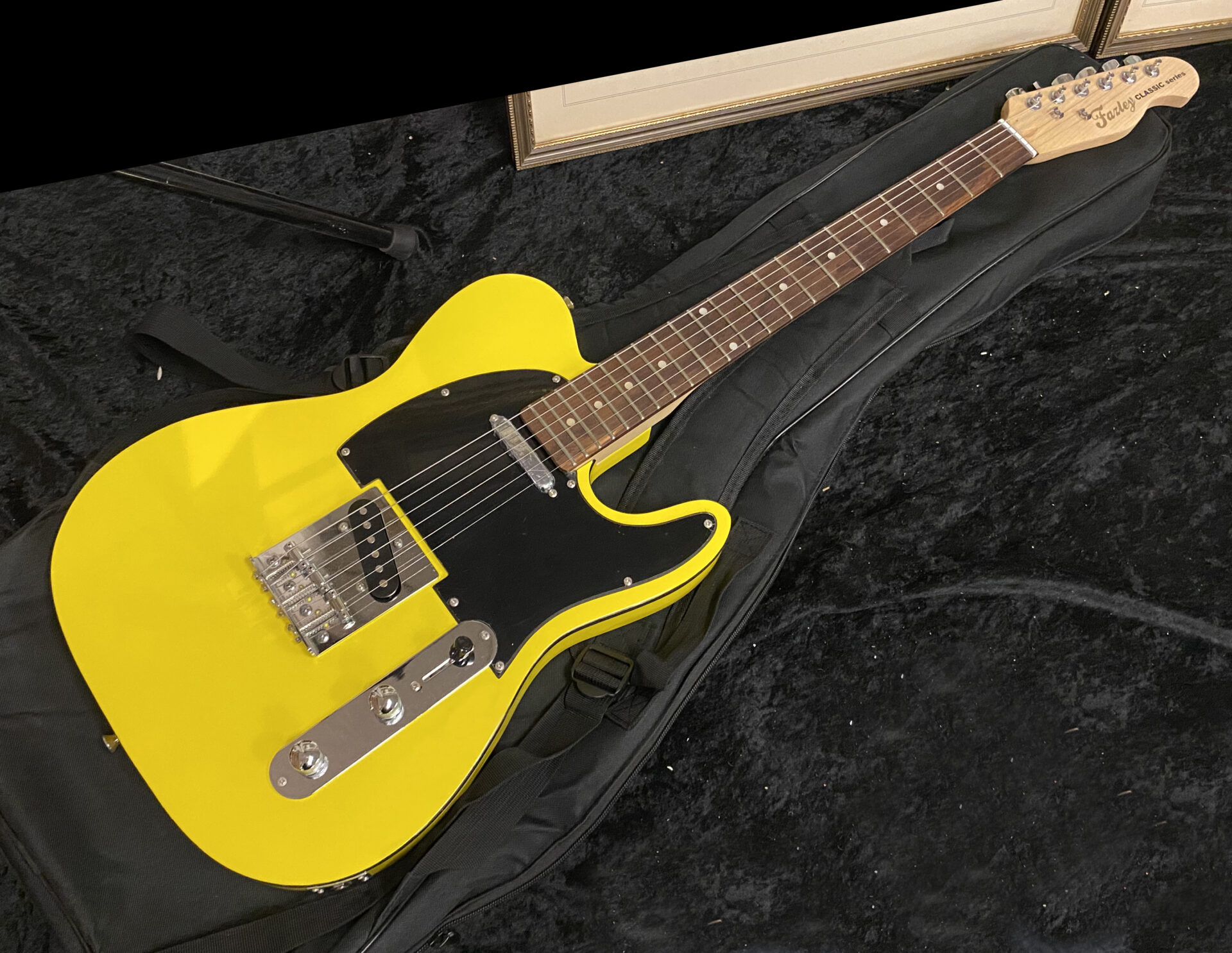 FAZLEY TELECASTER GLOSS YELLOW ELECTRIC GUITAR- BEAUTIFUL ACTION WITH ...