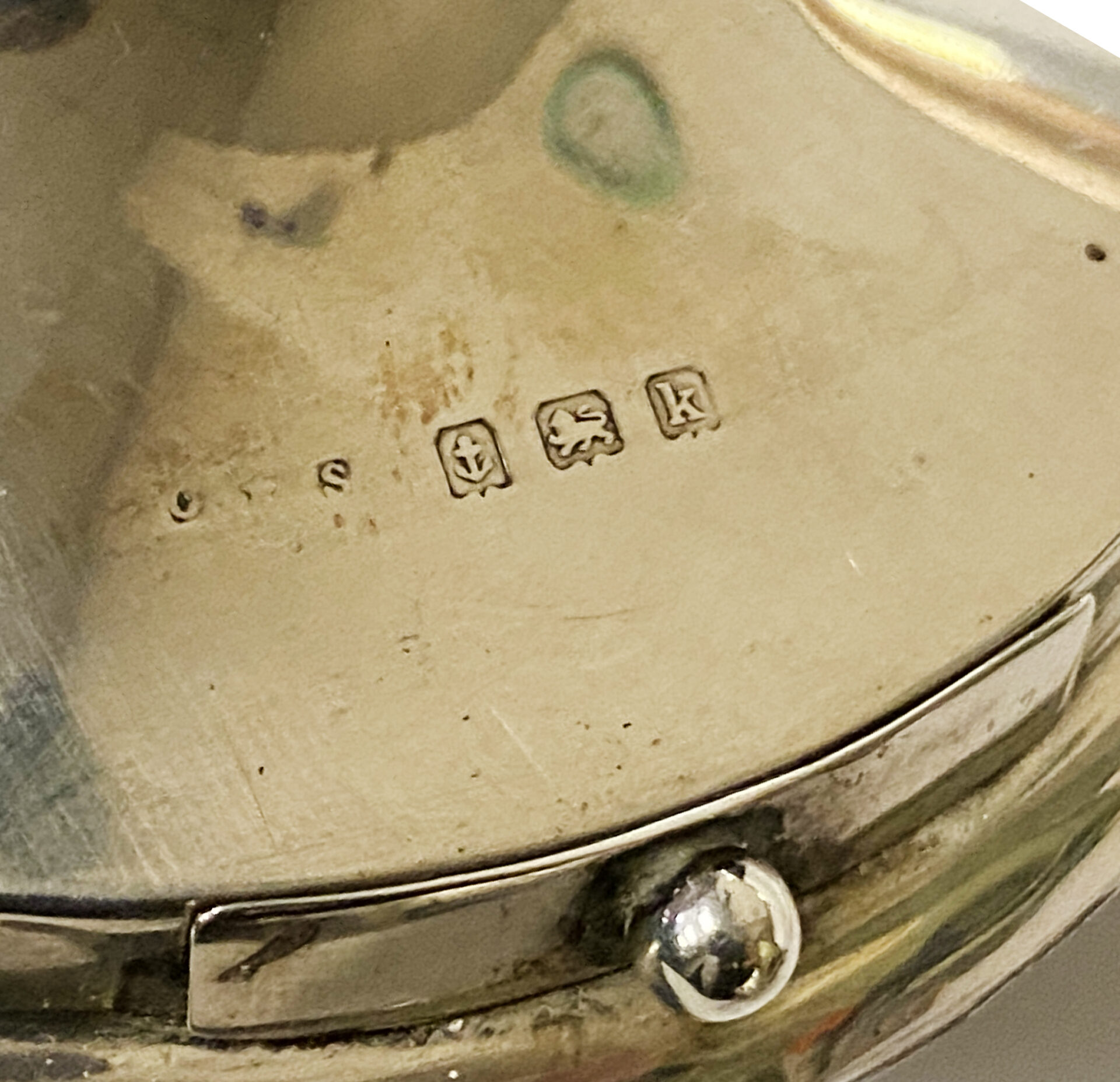 HM SILVER INKWELL WITH POCKET WATCH & STAMP DRAWER - Southgate Auction ...