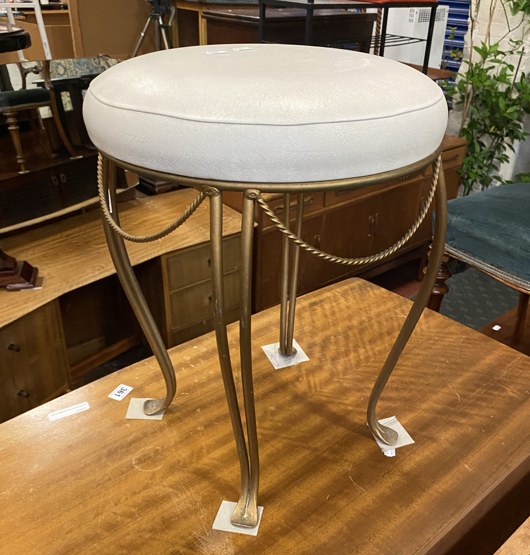SMALL METAL STOOL - Southgate Auction Rooms
