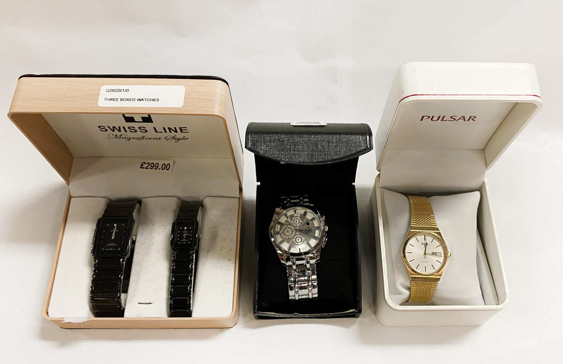 THREE BOXED WATCHES - Southgate Auction Rooms