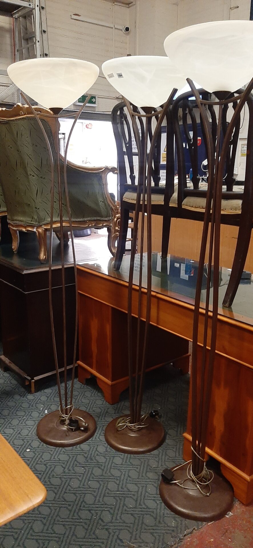 3 RETRO UPLIGHTERS - Southgate Auction Rooms