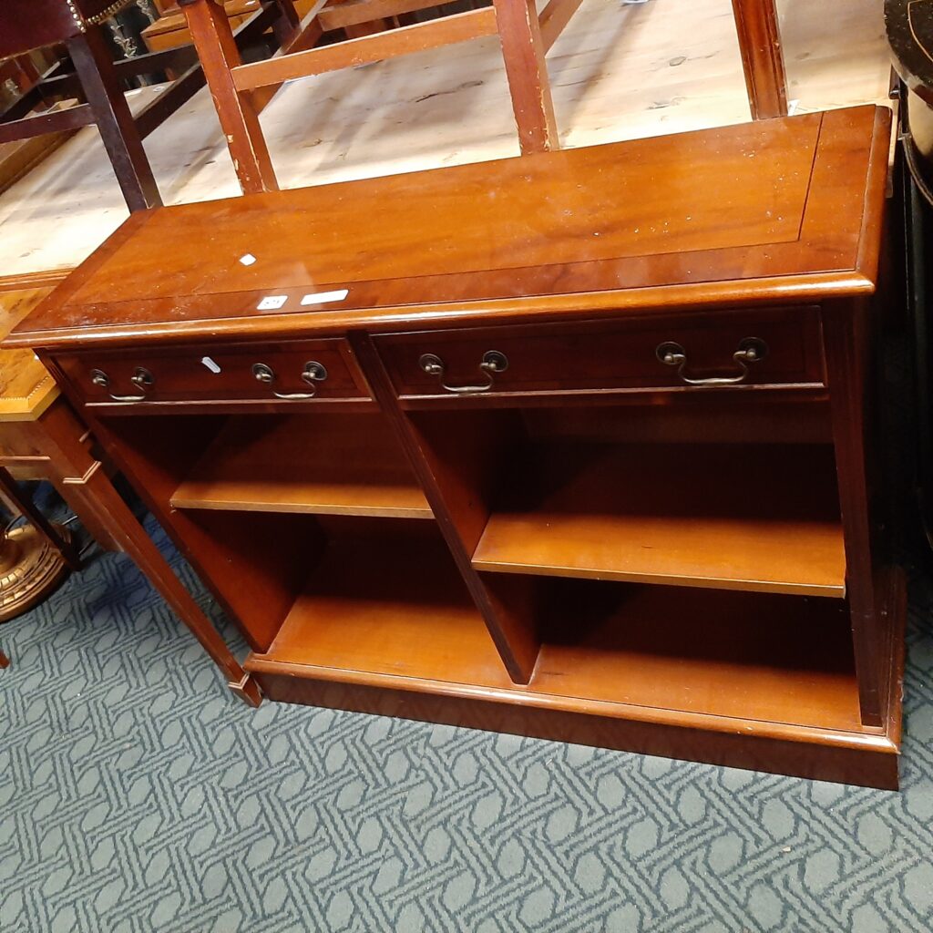 YEW BOOKCASE WITH DRAWERS - Southgate Auction Rooms