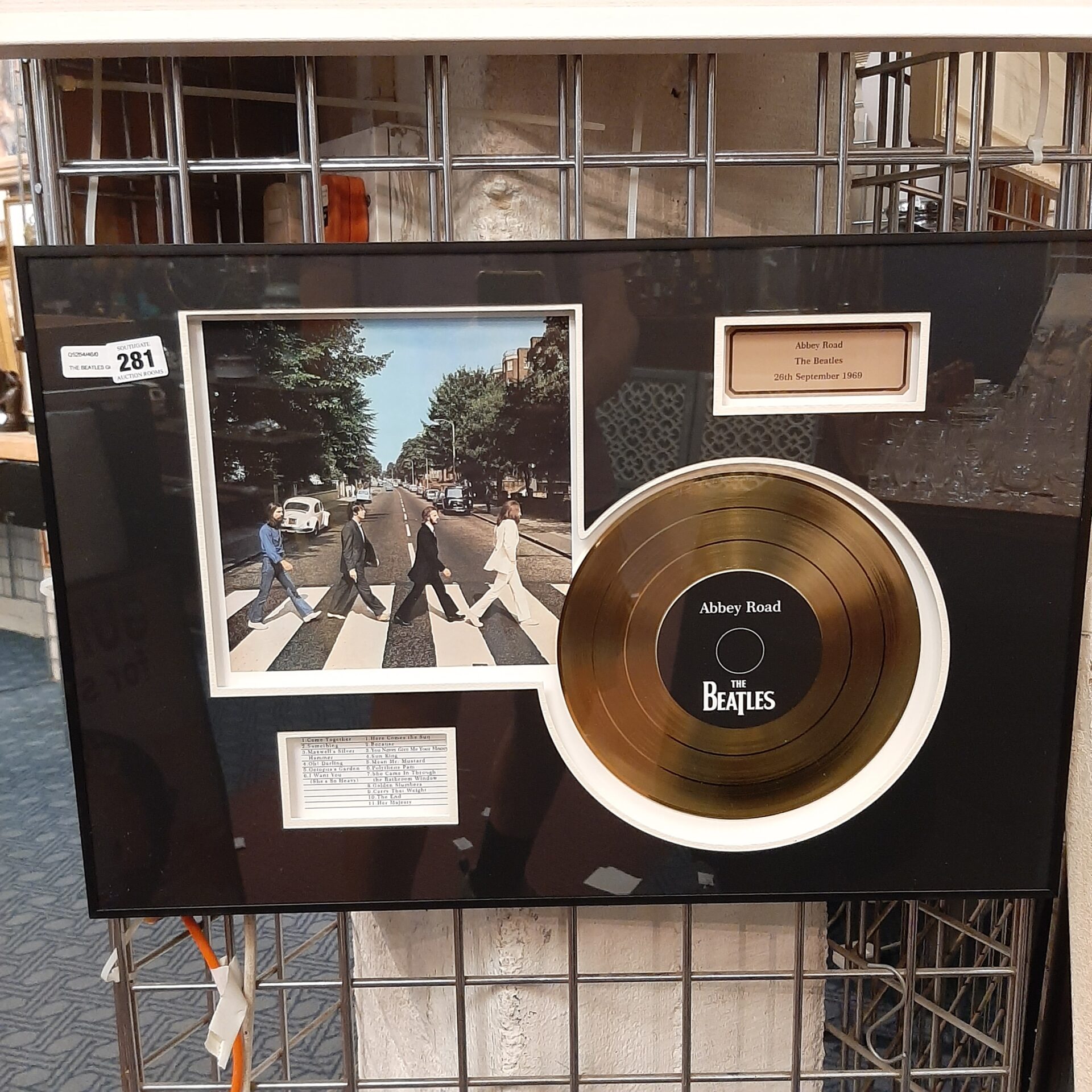 THE BEATLES GOLD DISC PICTURE - Southgate Auction Rooms