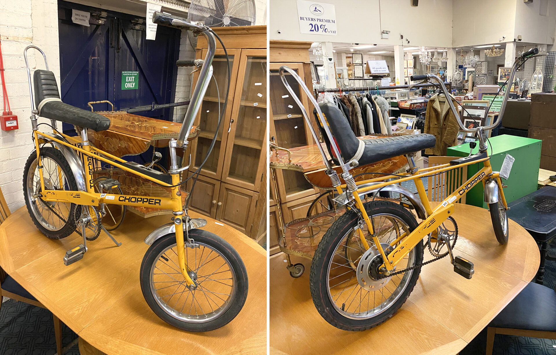 YELLOW MK2 RALEIGH CHOPPER BIKE - Southgate Auction Rooms