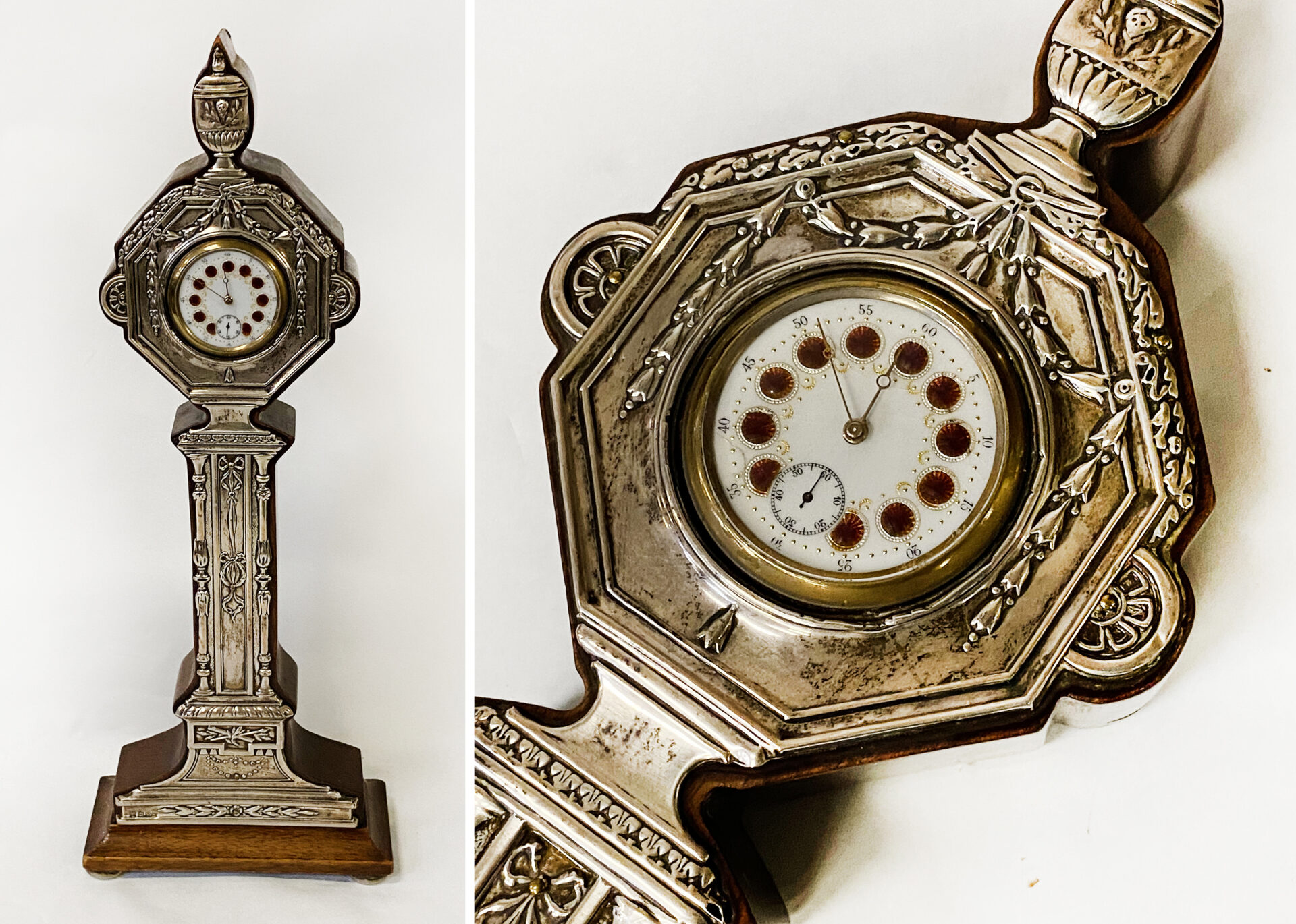 CHESTER HALLMARK SILVER CLOCK - Southgate Auction Rooms