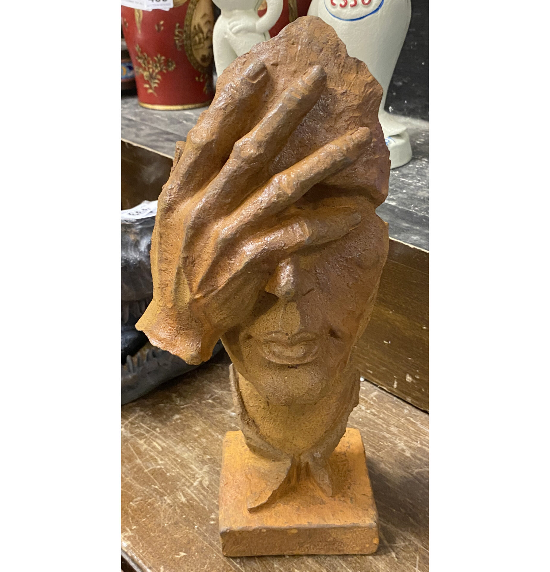 CAST IRON FACE SCULPTURE - Southgate Auction Rooms