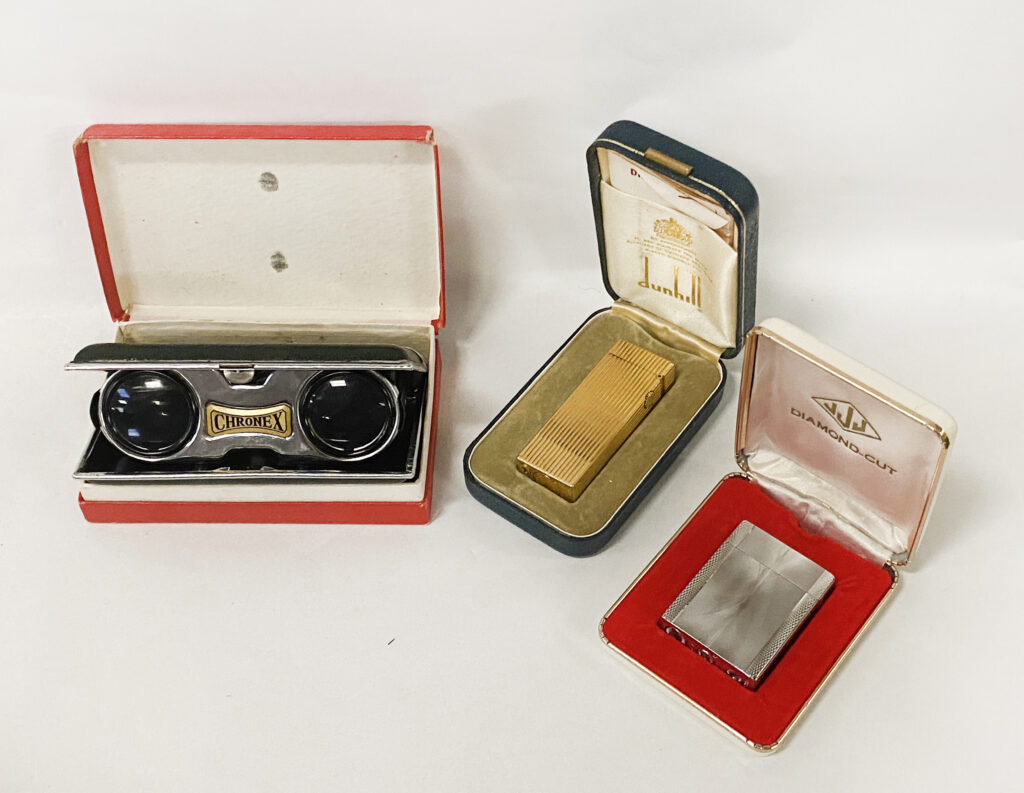 DUNHILL BOXED LIGHTER WITH A JJJ BUTANE GAS LIGHTER WITH CHRONEX ...