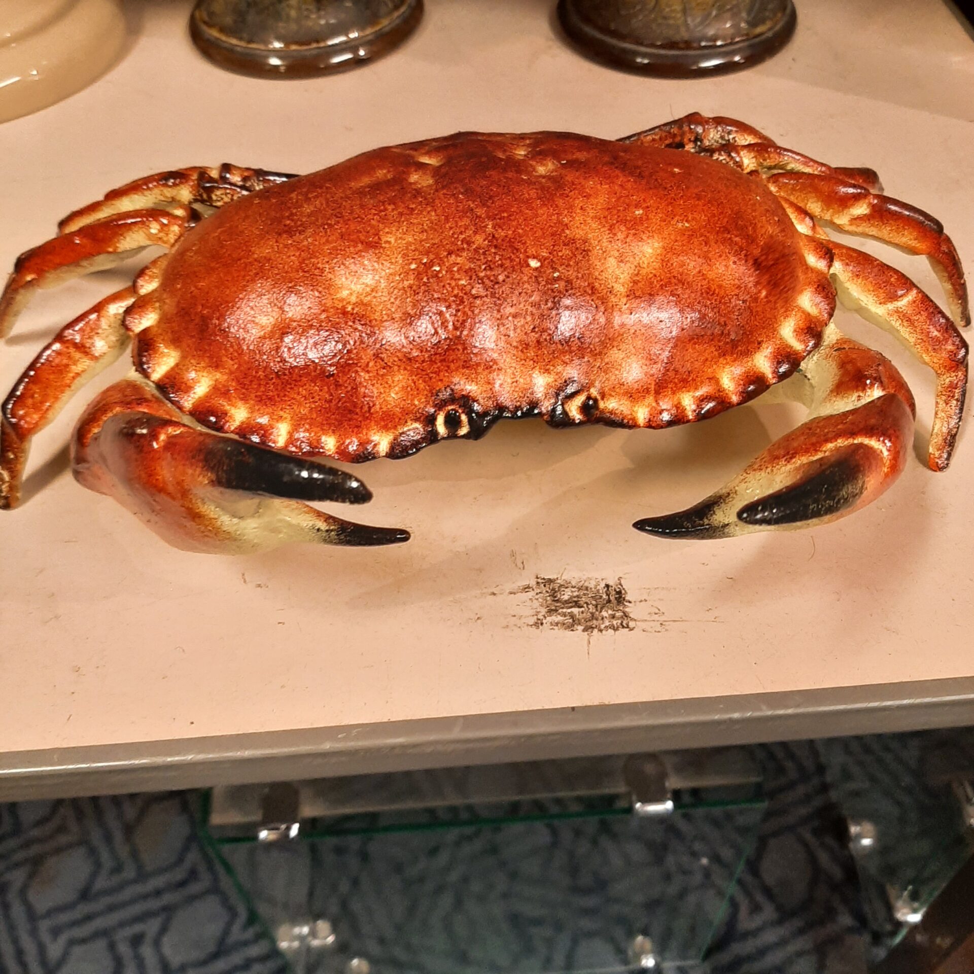 CAST IRON CRAB BOX - Southgate Auction Rooms