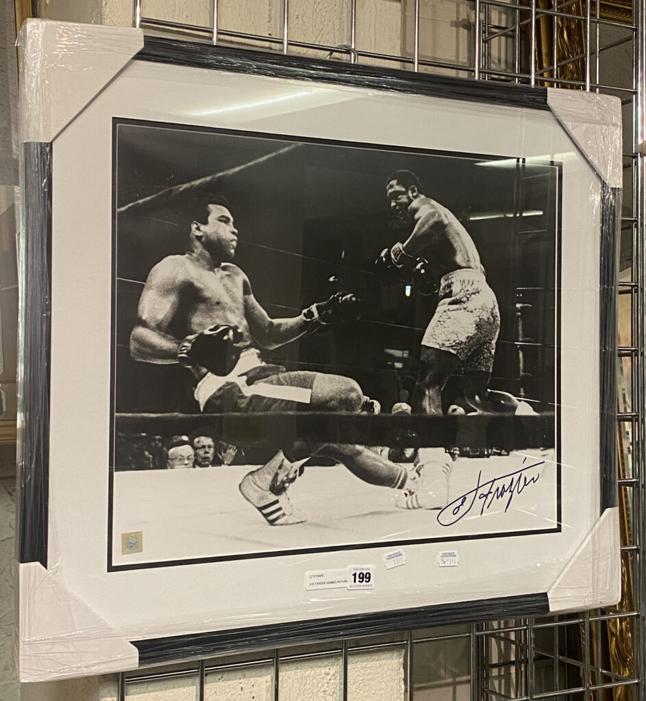 JOE FRASER SIGNED PICTURE WITH CERTIFICATE TO REVERSE 57CMS (H) X 65 ...