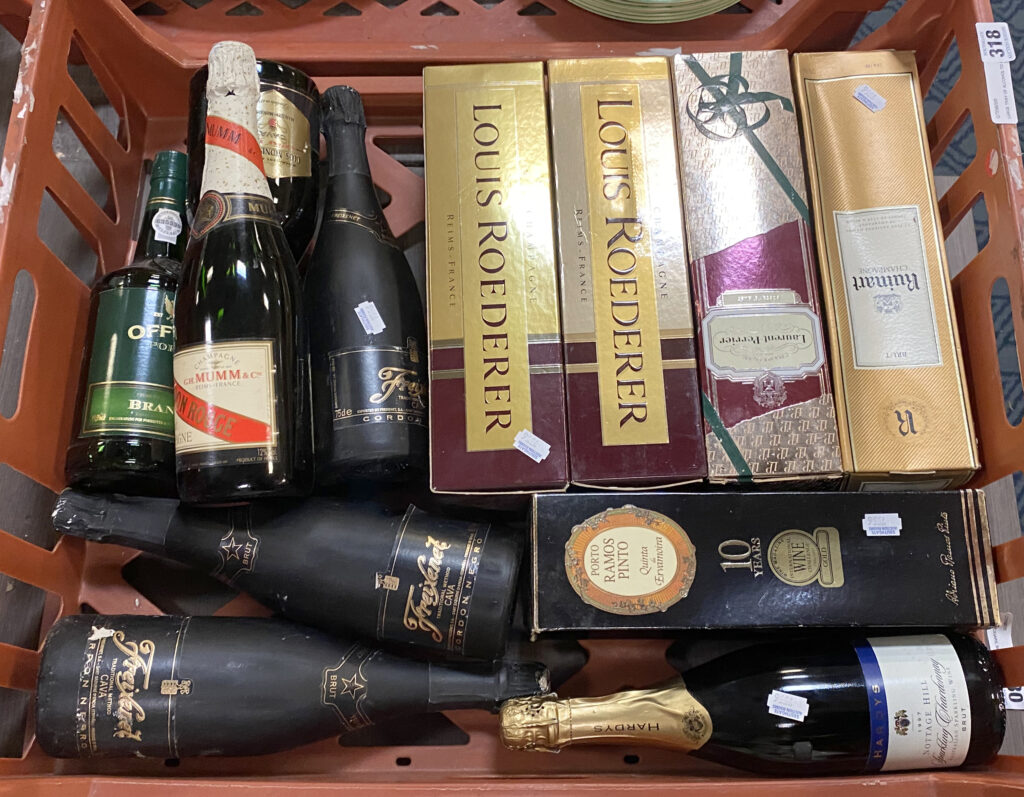LARGE TRAY OF ALCOHOL TO INCLUDE LOUIS ROEDERER ETC - Southgate Auction ...