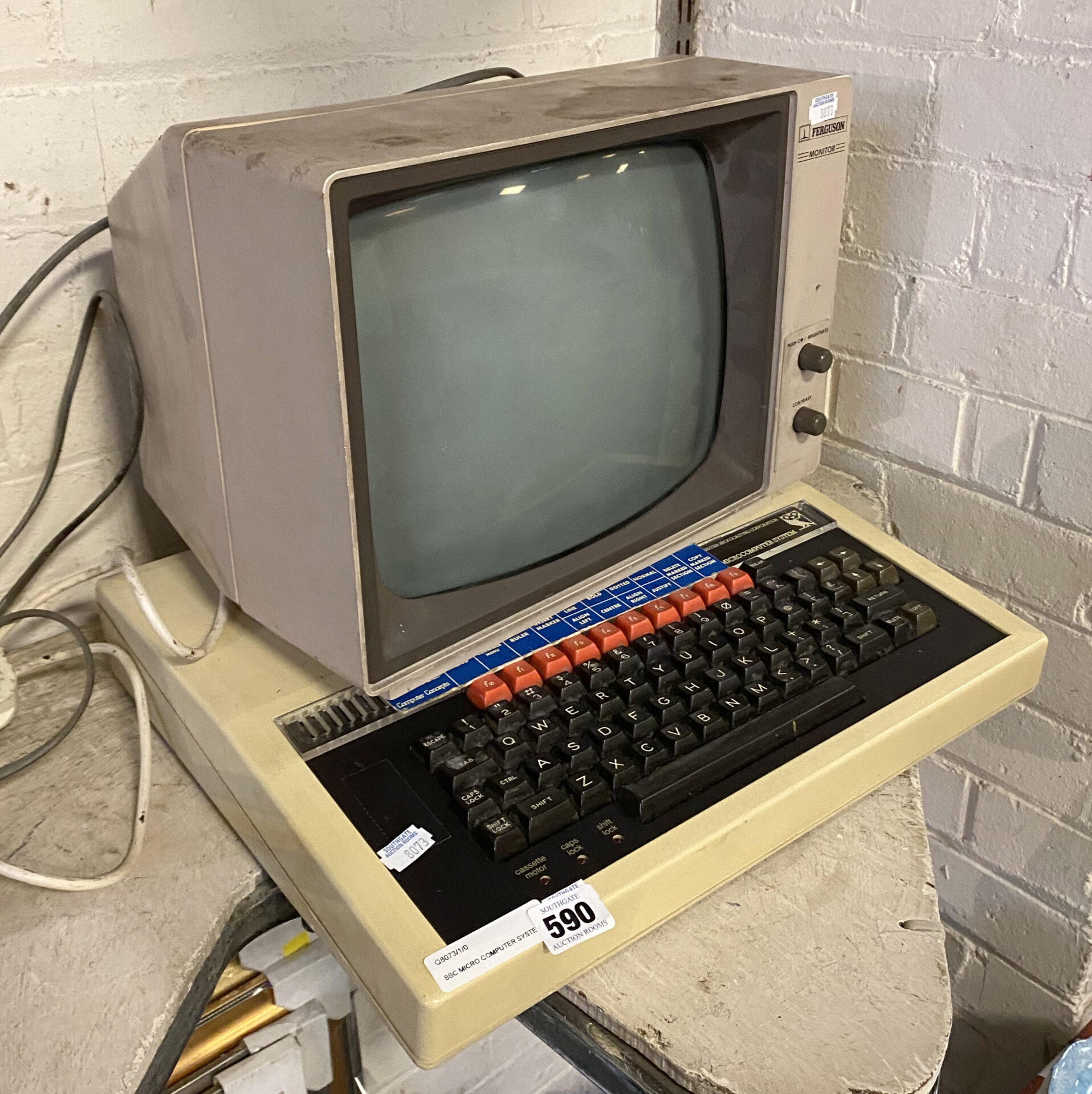 BBC MICRO COMPUTER SYSTEM WITH A FERGUSON MONITOR - Southgate Auction Rooms